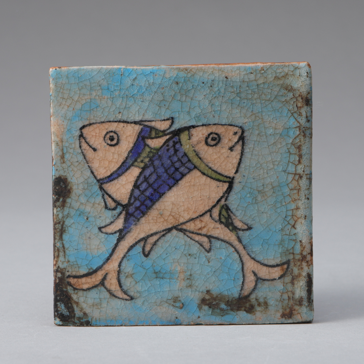 Persian Vintage hand painted Fish Tile | 문정미술관